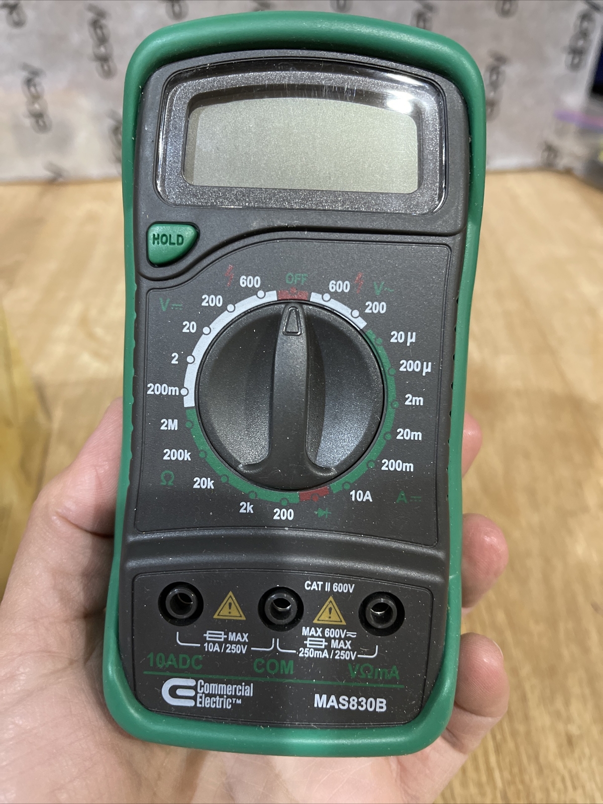 Commercial Electric Digital Multimeter 600VAC Model MAS830B No Wire | eBay