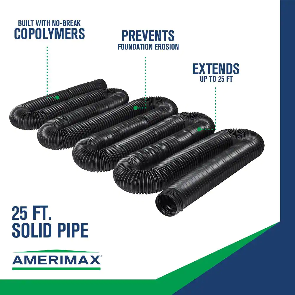 FLEX-Drain 4x 25 Solid Polypropylene Pipe Flexible Expandable Drainage ...