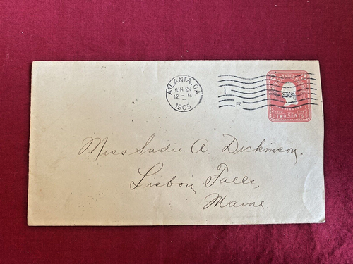 ANTIQUE 1905 STAMPED LETTER / 2 CENT STAMP / NO ZIP CODE! / SENT FROM ...