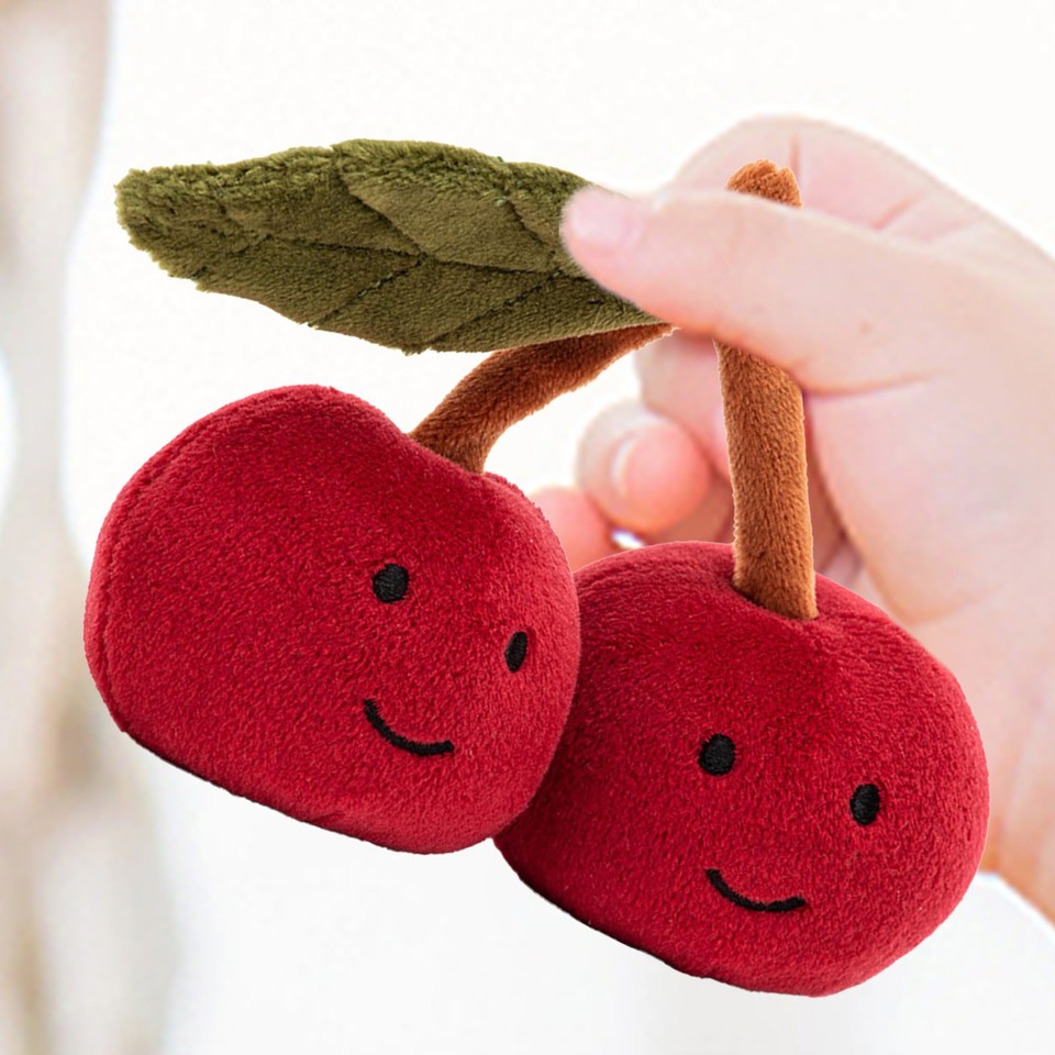 Jelly cat FABULOUS FRUIT CHERRY Soft Plush Food Toys Fun Stuffed ...