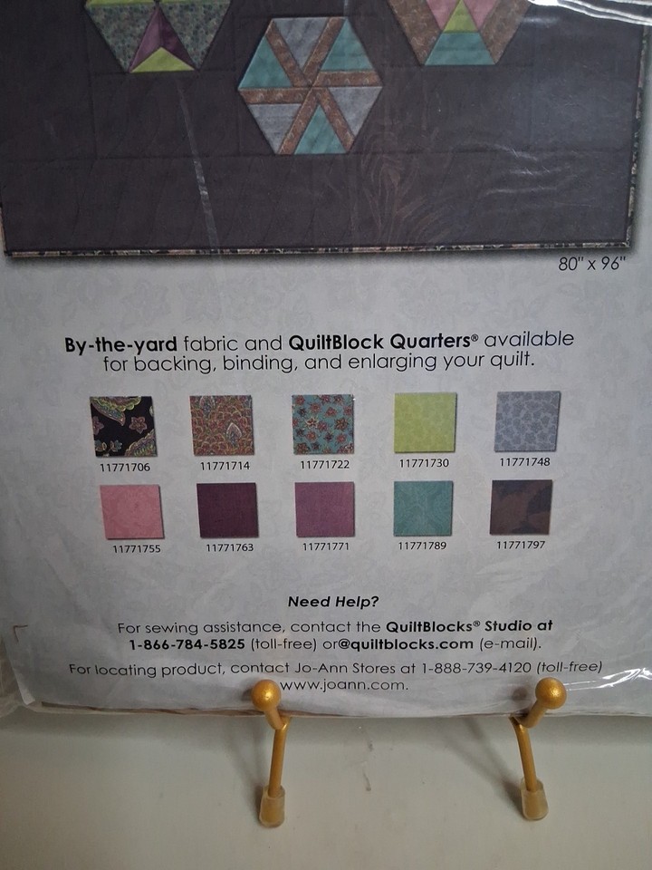NEW 2012 Jo-Ann Fabrics Kaleidoscope Quilt Block 9 Flower Garden Kit ...