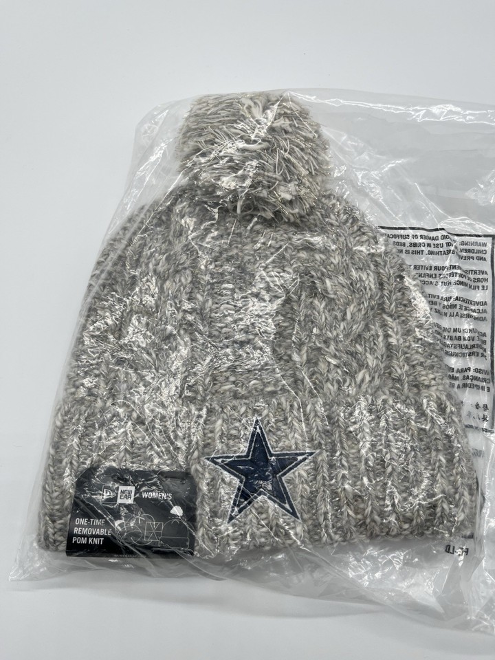 Dallas Cowboys Shimmer Pom Knit Hat Women’s New Era | eBay UK