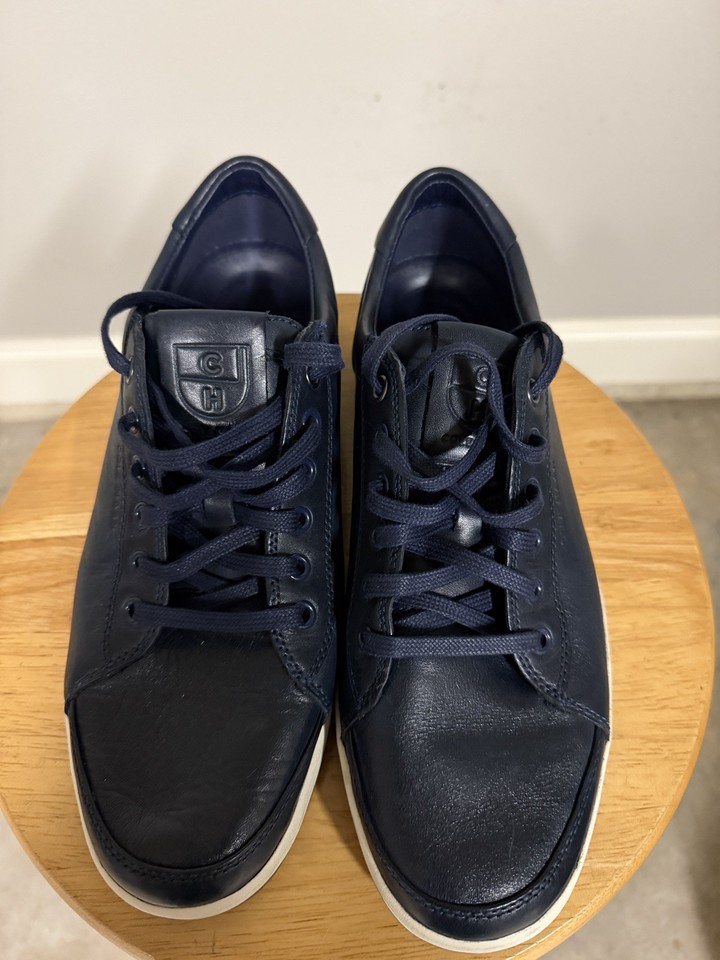 Cole Haan Grand Pro Spectator Shoes Mens Size 10 Navy Blue Leather ...