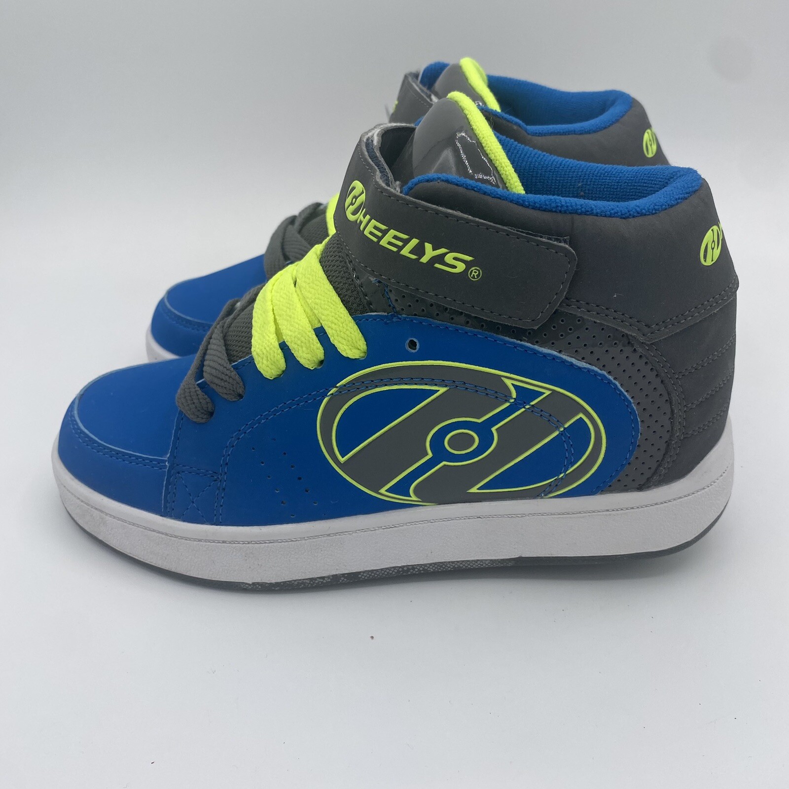 NEW Heely’s Kids Paver 1-Wheel Skate High Top Sneakers Blue/Neon ...