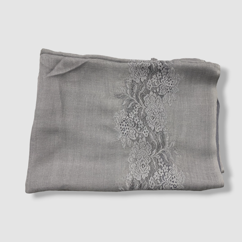 $275 Bindya New York Women's Gray Silk Ombré Lace Fringe Stole Wrap | eBay