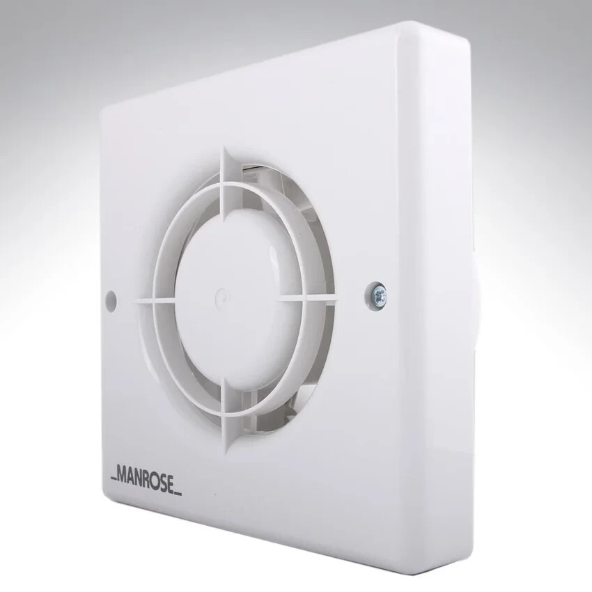 Manrose Low Voltage 12V AC Extractor Fan 100mm 4" Wall/Ceiling Bathroom ...