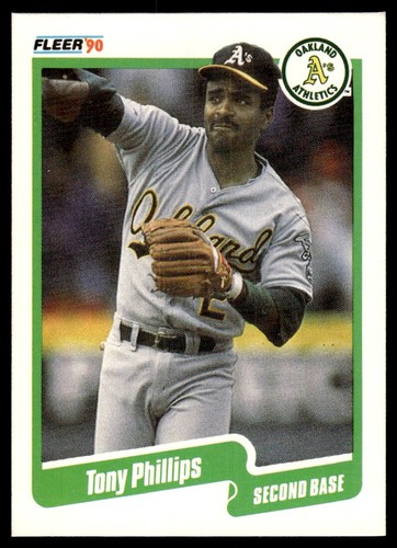 1990 Fleer Baseball Card Tony Phillips Oakland Athletics #19 | eBay