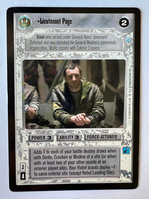 Star Wars CCG SWCCG Lieutenant Page ENDOR SWCCG LP/NM | eBay