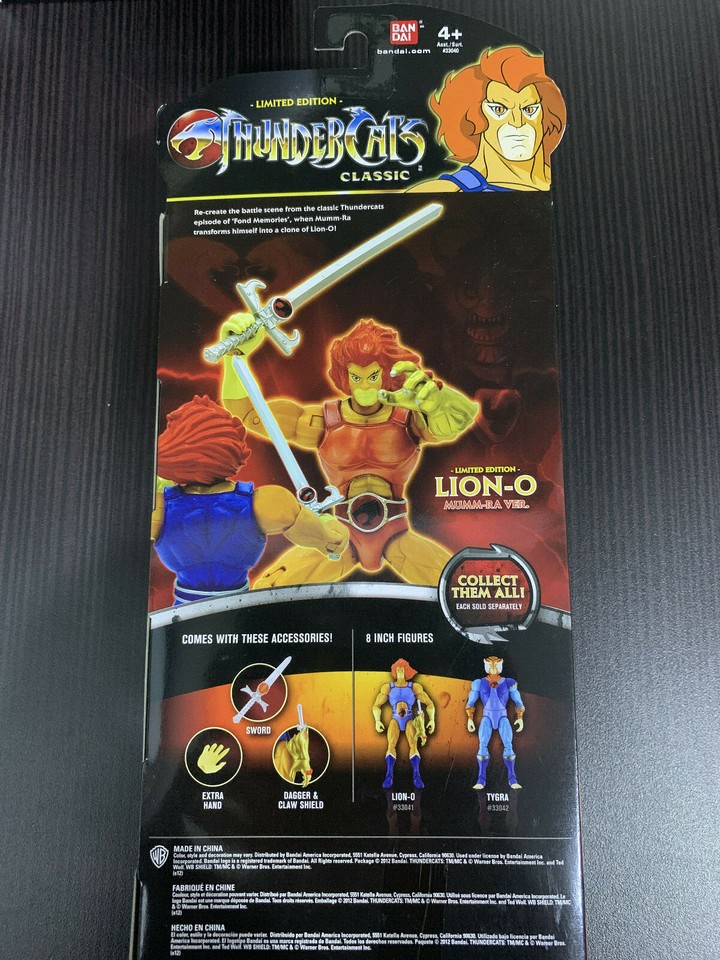 Bandai Thundercats Lion-O Red Mumm-Ra Ver + Bonus Chrome Sword & Stand ...