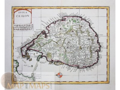 Pre-1900 - Map Of Ceylon - Vatican
