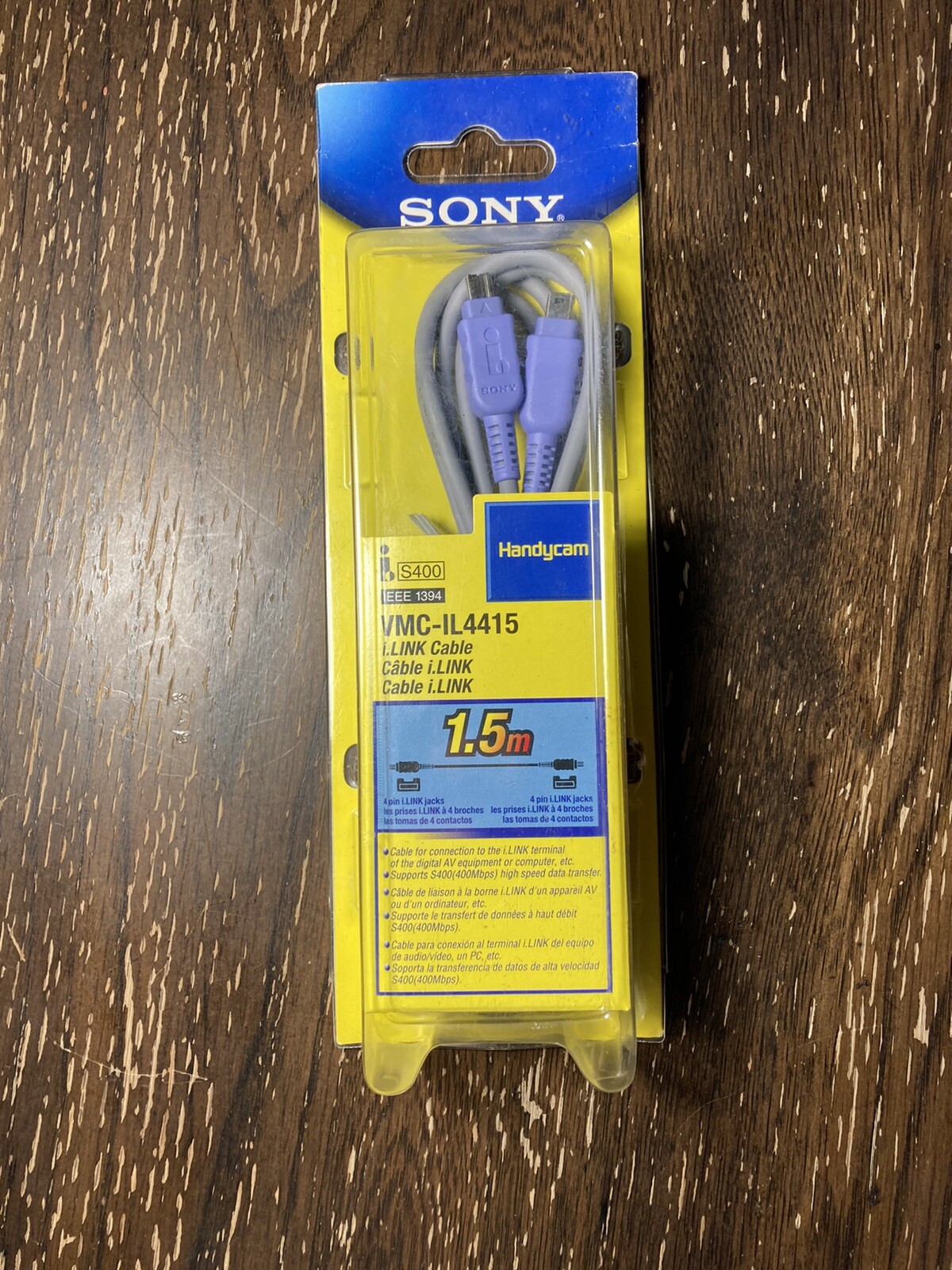 Max 78% OFF Sony iLink Cable VMC-IL4415 IEEE 1394 S400 Handycam New ...