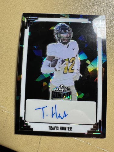2024 Travis Hunter Autographed Leaf Metal 3/4 Very Rare $$$$ | eBay