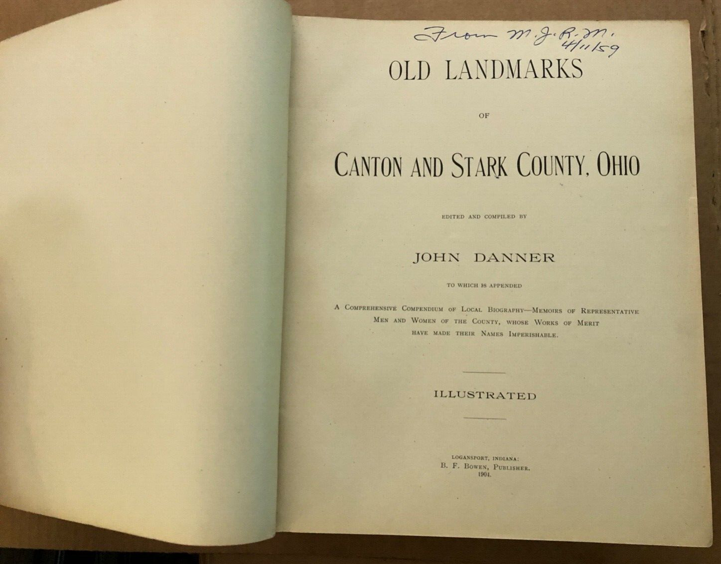 Vintage 1901 OLD LANDMARKS of CANTON and STARK COUNTY OHIO Book John ...