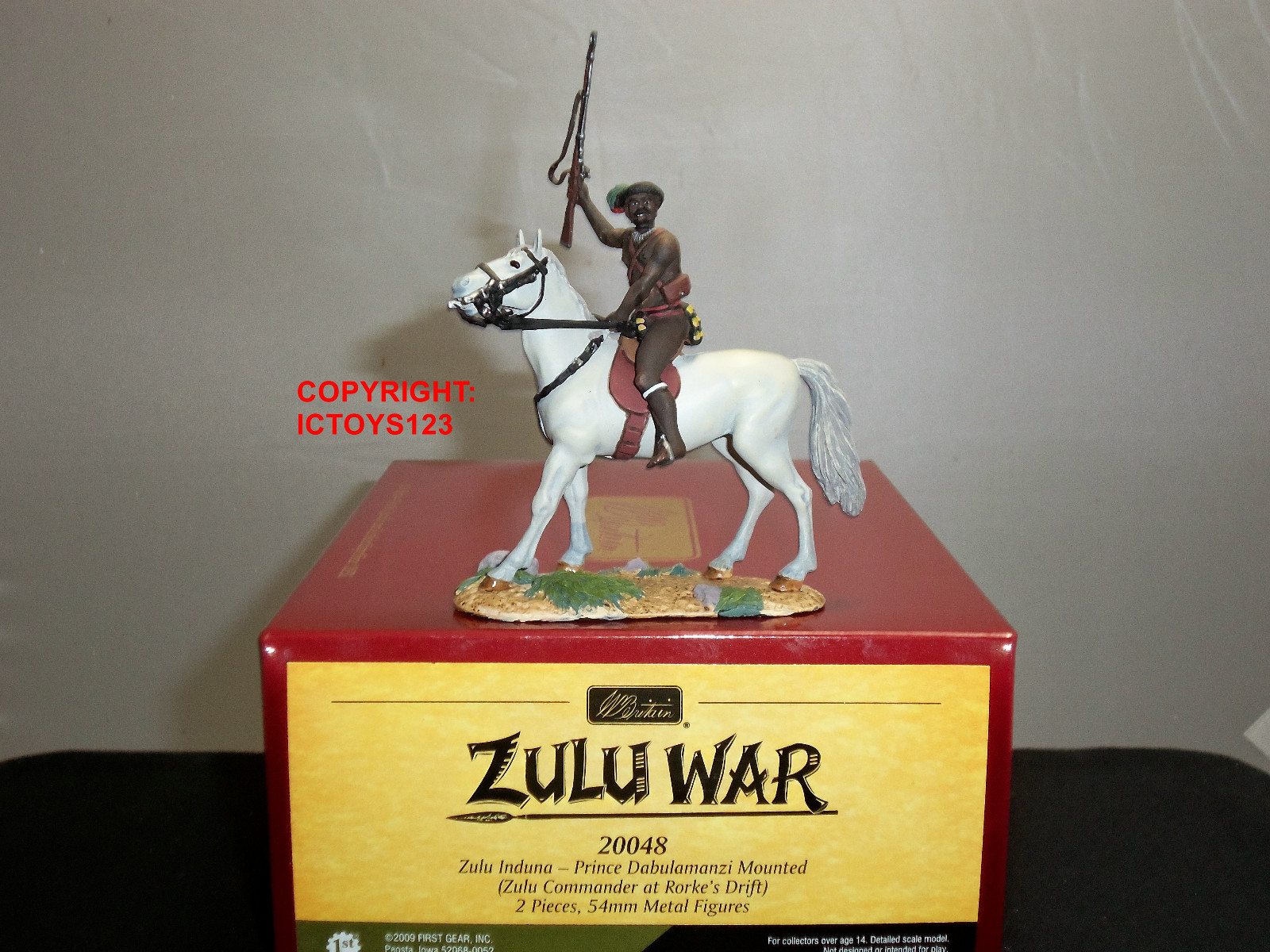 BRITAINS 20048 ZULU WAR INDUNA PRINCE COMMANDER DABULAMANZI MOUNTED ...