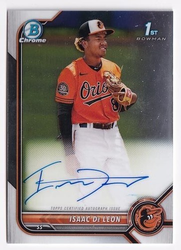 2022 Bowman Chrome Prospect Isaac De Leon Auto | eBay