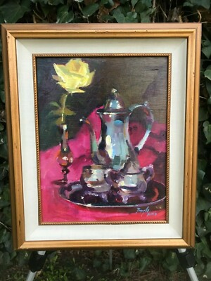 NEIL BOYLE Original MODERN IMPRESSIONIST DISNEY ARTIST Still Life Oil ...