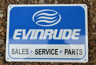 Evinrude Service Sales Sign Marina boat outboard motor | eBay