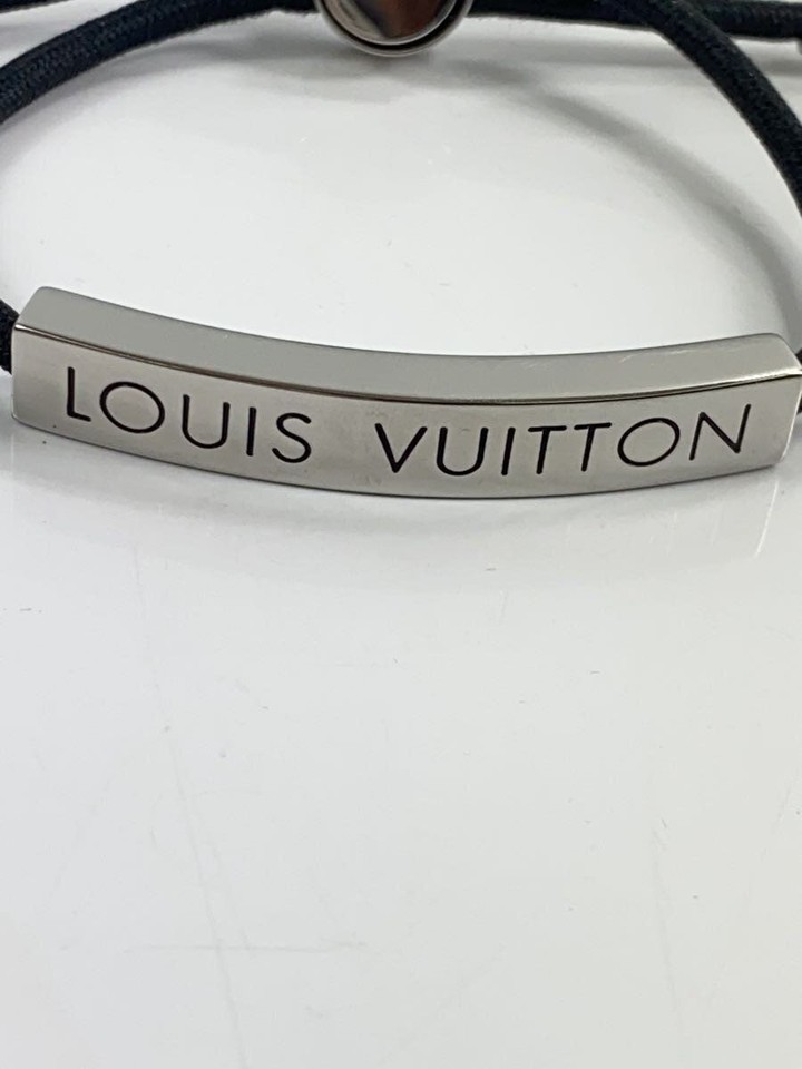 LOUIS VUITTON Bracelet Brass Relle LV Space BLK Men's M00273 Used | eBay