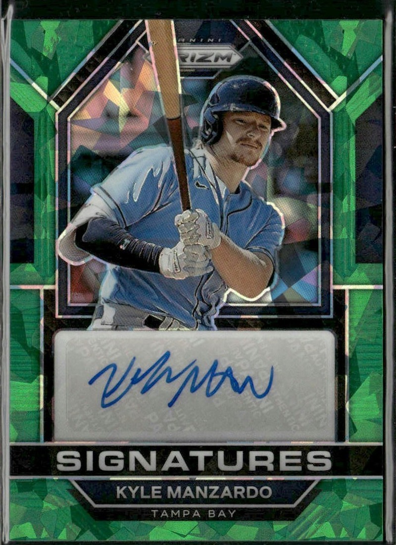2023 Panini Prizm - Signatures Kyle Manzardo #SIG-KM Green Ice Prizm ...