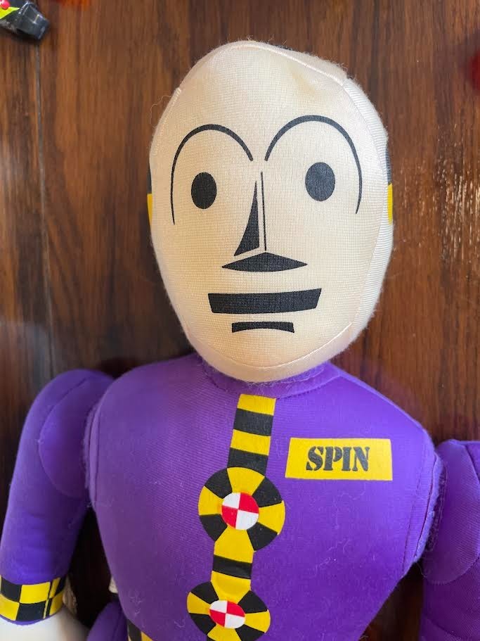 2 Vintage Crash Test Dummy Plush Dolls 22" Tyco Spin,Slick Pull Apart ...