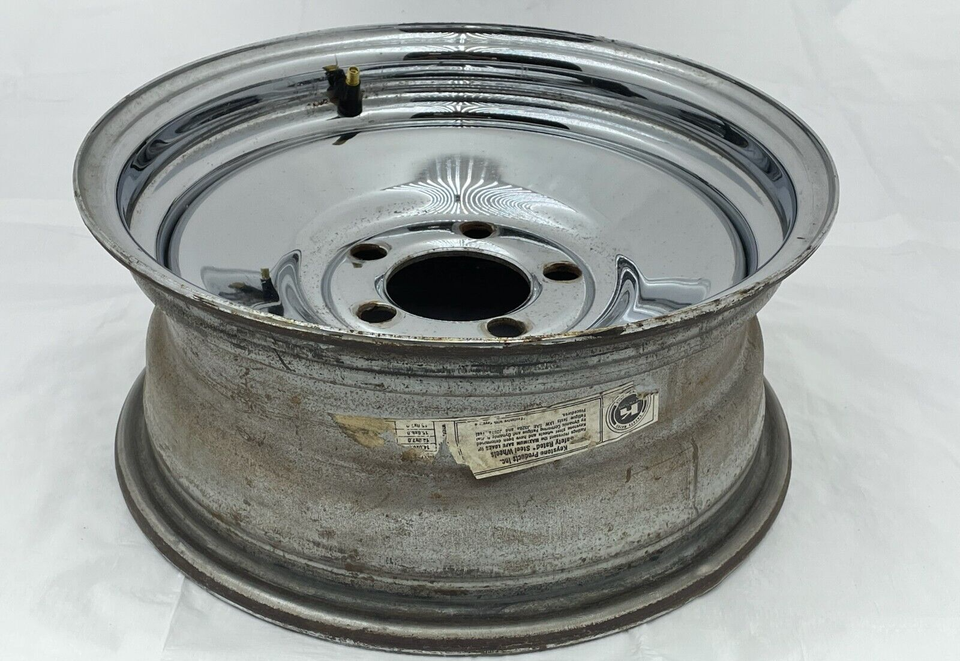 14x6 Keystone Wheels Chrome Baby Moon Smoothie Style Rim Uni-Lug Pair ...