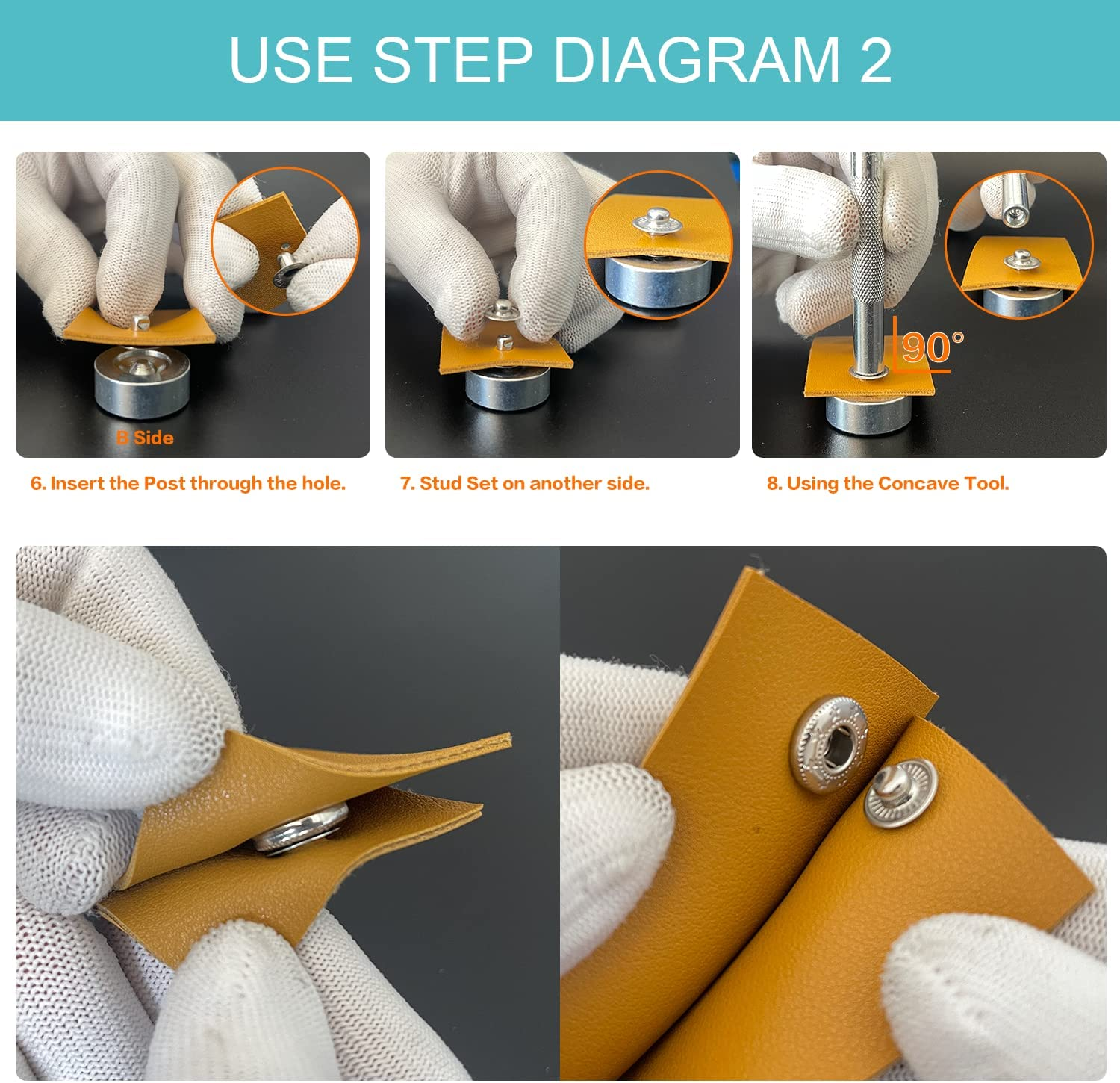 45 Set Snaps for Leather, Leather Snaps and Fasteners Kit, Leather ...