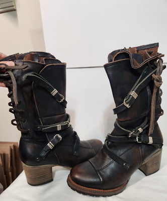 FREEBIRD Excellent Cora Strappy Bohemian Western Mid-Calf Leather Boot ...