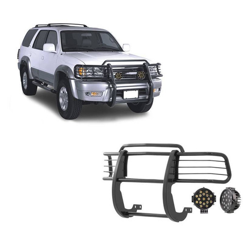 Black Horse Grille Guard Push Bar Modular Black w/7"LED fit 99-02 ...
