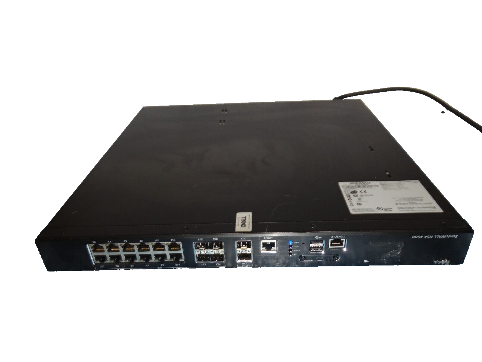 DELL SONICWALL NSA 4600 FIREWALL 12 PORT NETWORK SECURITY APPLIANCE ...