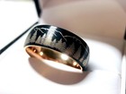 Wedding Bands, Fir Trees in Mountains Forest landscape Mens and Women ...
