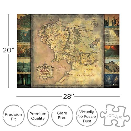 Lord of the Rings Map Puzzle (1000 Piece Jigsaw Puzzle) - Glare Free ...