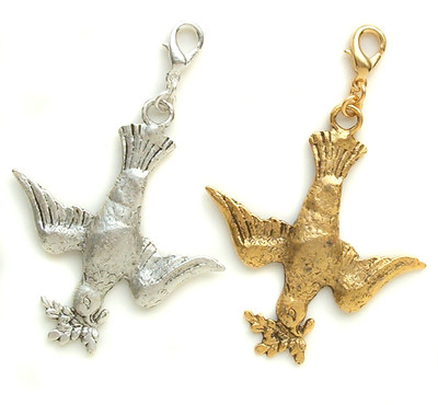 John Wind Charms for Bracelet Peace Dove Gold Silver London Maximal Art ...