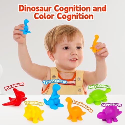 Counting Dinosaur Color Sorting Toys for Toddlers 1-3,Montessori ...