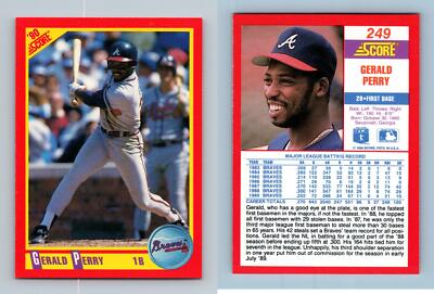 Gerald Perry - Braves #249 Score 1990 Baseball Trading Card | eBay