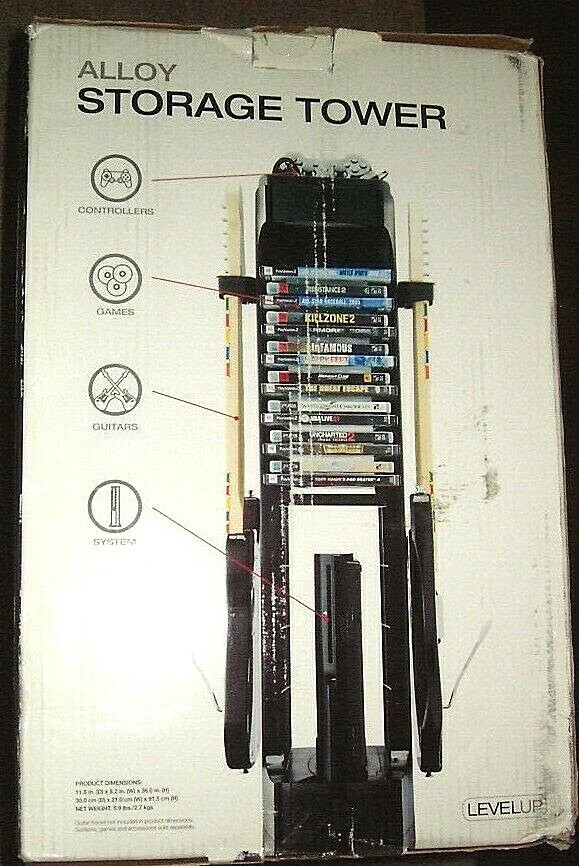 Playstation Alloy storage tower holds all types PS games and consoles ...