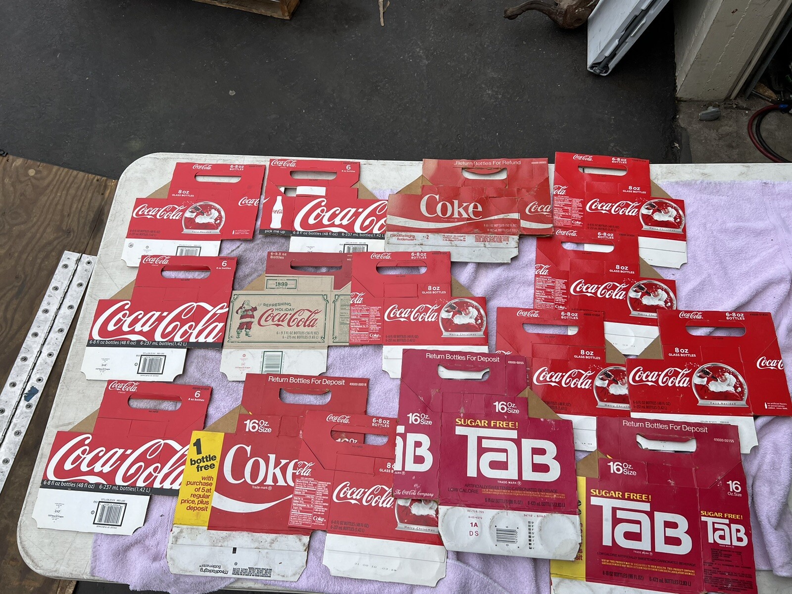 (15) Coca-Cola & TAB 6 Bottle Pack Carriers Holiday Christmas 1970’s ...