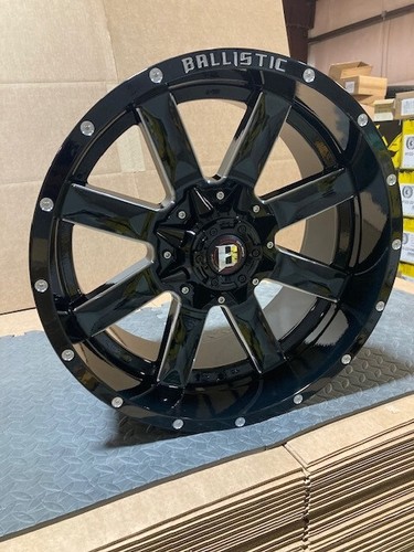Ballistic Rage 20x12 Black & Milled *Single Wheel* 6-135 6-139.7 -44mm ...