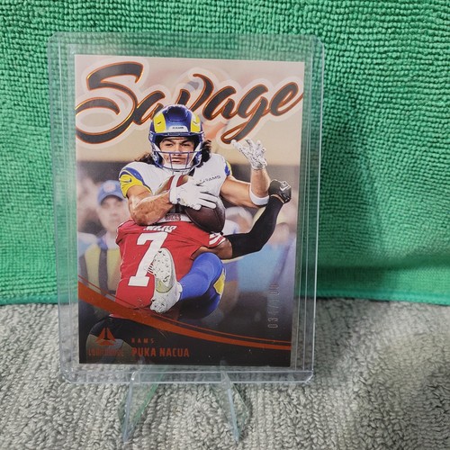2025 Panini Luminance - Puka Nakua Savage Orange /100 Los Angeles Rams ...