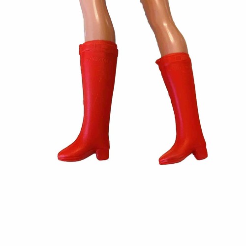 Vintage Fashion Doll Boots High Heel Red 1960s-70s GoGo Mod Fits Barbie ...
