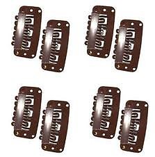 50pcs U Shape Snap Clips for Hair Extensions,snap clip,single clip,Dark ...