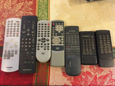 Vintage Used TV / VCR Remotes TOSHIBA , MAGNAVOX, MITSUBISHI | eBay