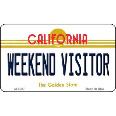 Weekend Visitor California State License Plate Tag Magnet M-4907 | eBay