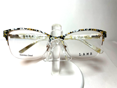 NEW L.A.M.B. EYEGLASSES by Gwen Stefani LA091 GOLD BLACK w/LAMB CASE | eBay