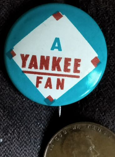 New York Yankees A Yankee Fan Vintage Pin Button | eBay