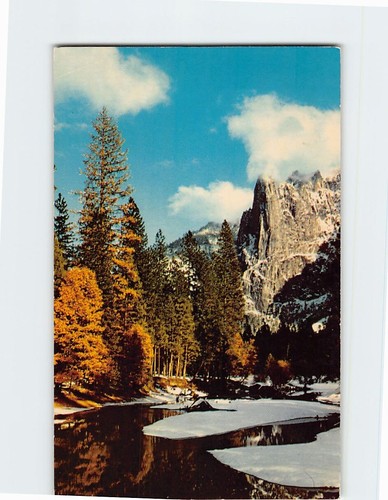 Postcard Sentinel Rock & Merced River Yosemite National Park California ...