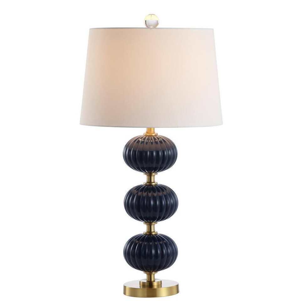 Jonathan Y Table Lamps 29.75"X15"X15" Glass Cfl Incandescent Led Brass ...