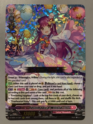 CARDFIGHT VANGUARD FESTIMAGICA WILISTA (LYRICAL MONASTERIO) D-SS05 ...