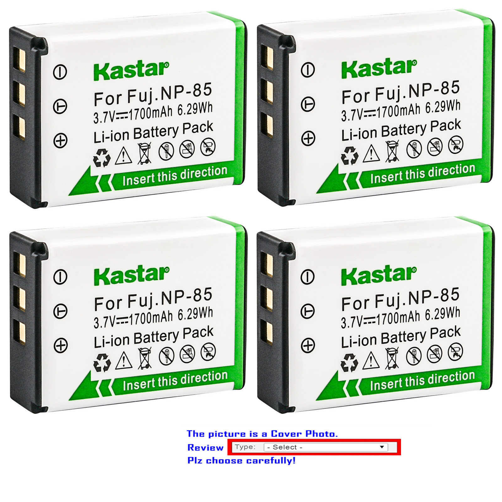 Kastar Replacement Battery for NP-85 Toshiba Camileo X416 Camileo Z100 ...