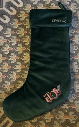 Space NK Green Velour ‘Joy’ Stocking. | eBay UK