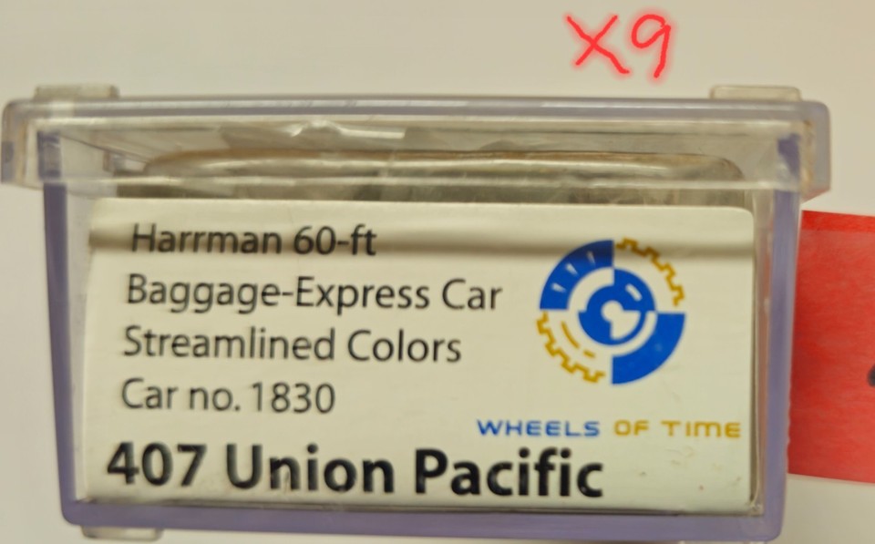 Wheels of Time Harrman 60 ft Baggage-Express Car 407 Union Pacific Car ...